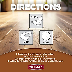 Weiman Wood Floor Polish and Restorer 32 Ounce (2 Pack) - High-Traffic Hardwood Floor, Natural Shine, Removes Scratches, Leaves Protective Layer