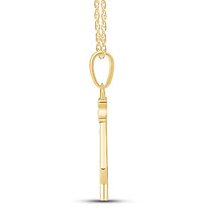 AFFY 14K Yellow Gold Over 925 Sterling Silver Scales of Justice Pendant Necklace