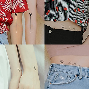 Esland Realistic Best Friends Temporary Tattoos Matching Bestie Tattoo Stickers for Women, Girls, Couples and Family