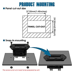 Runleader Digital Hours Counter,AC/DC 5V to 277V for Garden Tractor Generator Scooter Club Car Forklift Leaf Trimmer etc.