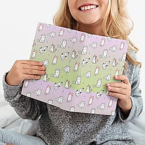 DISNIMO Cute Cat Book Sleeve for Adults, Books Cover for Paperback Hardcover Textbooks Washable Reusable Book Protector- Padded Case for Novel School Supply for Students