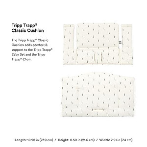 Tripp Trapp Classic Cushion, Wheat Cream - Pair with Tripp Trapp Chair & High Chair for Support and Comfort - Machine Washable - Fits All Tripp Trapp Chairs