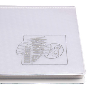 Monster 4 Pocket Trading Card Album- 20 Side Loading, Theft Deterrent, Padded Pages for Extra Protection- Deluxe Binder Holds 160 Yugioh, MTG, Magic The Gathering, Pokémon & Sport Cards-Holofoil White