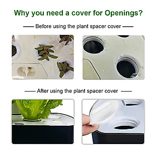 25 Pack Plant Spacer Compatible with aerogarden spacers, Indoor Hydroponics Growing System with AG Garden Cover Accessories,Espaciador de plantas,White