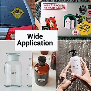 akaca Sticker Paper, 8.5x11, Printable Vinyl Self Adhesive Paper 30 Sheets, Matte White Waterproof Tear Resistant for Laser & Inkjet Printer, 216 x 279 mm