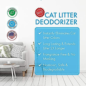 NonScents Cat Litter Deodorizer – Litter Box Odor Eliminator – Fragrance Free – Longer Kitty Litter Life