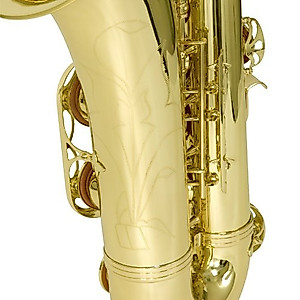 Mendini by Cecilio Tenor Saxophone, L+92D B Flat, Case, Tuner, Mouthpiece, Gold