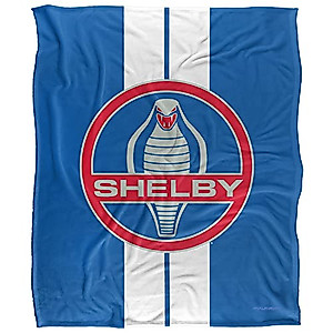 Shelby Cobra Blanket, 50"x60" Racing Stripe Silky Touch Super Soft Throw Blanket