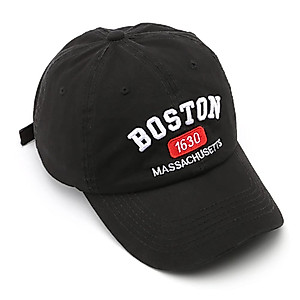 Boston Cap Unisex Baseball Cap Sun Hat Adjustable Trucker Cap (Beige)