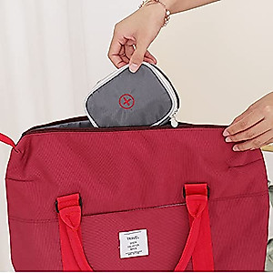 Linsiter Portable Empty First Aid Bag Small Size, Mini Travel Medicine Pouch Double Zippers Handy Pills Pocket for Travel Home (Gray)