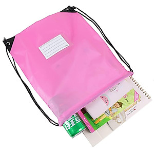 20 Pcs Drawstring Bags,Bulk Draw String Backpack, DIY Gym Sports Cinch Bag Sackpack for Women Men, Pink