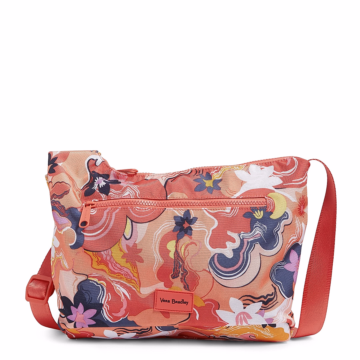 Vera Bradley Women's Recycled Lighten Up Reactive Crossbody Sling Purse, Rosa Agate, One Size