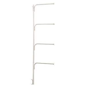 Household Essentials Hinge-It Clutterbuster Family Towel Bar, Silver