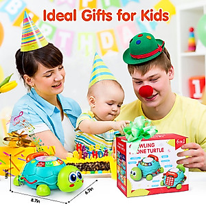 OCATO Infant Baby Toys 6 to 12 Months Crawling Musical Turtle Toys 6 9 12 18 Month Old Toddler & Baby Toys 12-18 Months, Light Up Tummy Time Educational Learning Toys for 1 2 3 Year Old Boy Girl Gifts