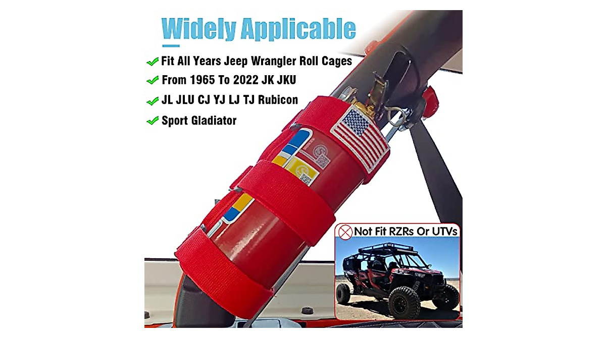 Adjustable Fire Extinguisher Holder for Jeep Wrangler