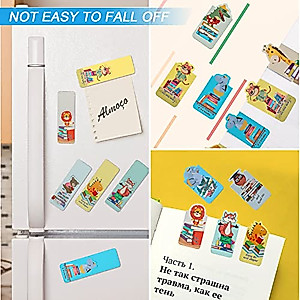 MWOOT 24Pcs Animal Magnetic Bookmarks, Magnet Page Markers Kit for Reading Lover, Creative Magnetic Page Clips Bookmark for Kids Students School Office Book Lovers Reading Supplies (12 Styles,5.5x3CM)