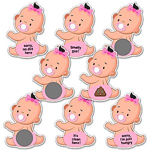 Baby Shower Games, Scratch Off Game, Silly Activity for Ice Breakers, Door Prizes, Baby Shower Activity and Idea, Fun and Easy to Play, 38 Cards