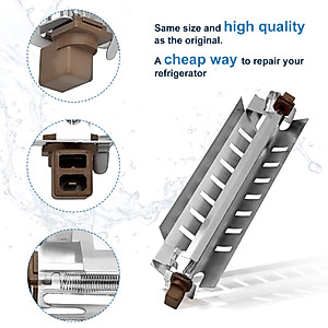 Aekops WR51X10055 Defrost Heater Kit Compatible with GE Hotpoint Refrigerator, Replaces WR51X10030 AP3183311, Incloud WR55X10025 Refrigerator Temperature Sensor and WR50X10068 Defrost Thermostat