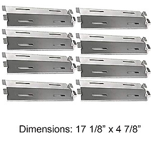 LXhouse Replacement Parts Stainless Steel Grill Burners &Heat Plates Shield for Bakers and Chefs GR2039201-BC-00, GD430, ST1017-012939, Grill Chef, Members Mark GR2039201-MM-00 Gas Grill Models 8 PK