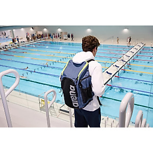 Arena Team 45 Backpack Swimming Athlete Sports Gym Rucksack Large Training Gear Equipment Swim Bag for Men and Women, 45 Liters, Royal Melange