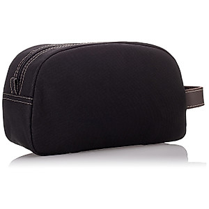 Timberland Men's Toiletry Bag Canvas Travel Kit Organizer, Black, One Size