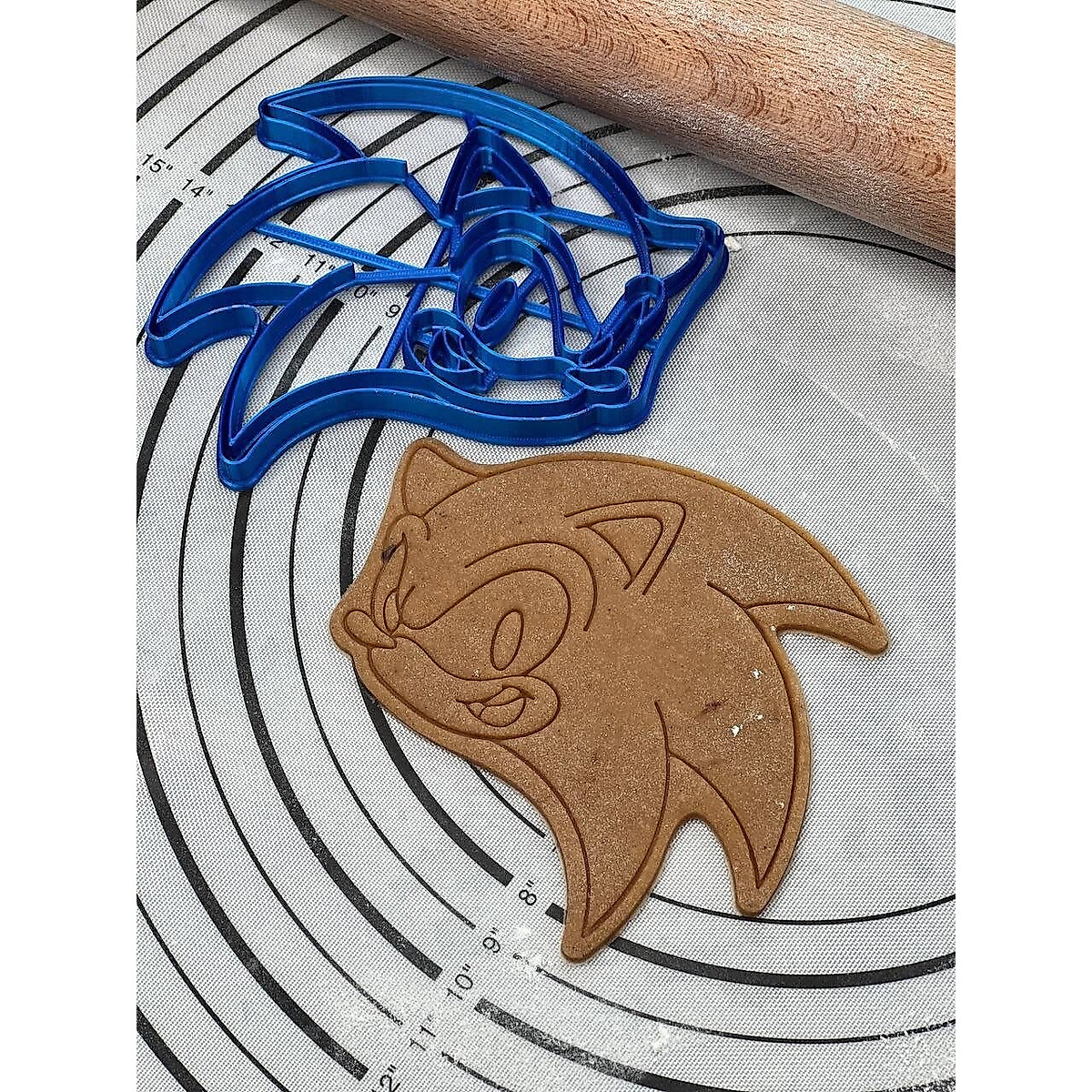 Sonic Head Cookie Cutter & Mold 4.75” inches Produced by 3D Kitchen Art