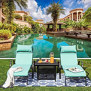 Omelaza Outdoor Patio Bistro Coffee Table Side Table with 1.57" Umbrella Hole, Small Metal Square, for Garden, Pool, Deck, Black