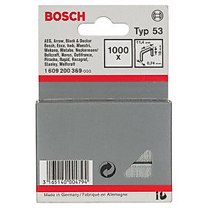Bosch 1609200369 Fine Wire Staple 18x11, 4mm 1000 Pcs