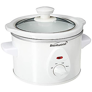 Brentwood Slow Cooker, 1.5 Quart, White