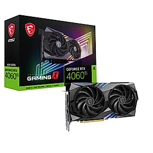MSI Gaming GeForce RTX 4060 Ti 8GB GDRR6 128-Bit HDMI/DP Nvlink TORX Fan 4.0 Ada Lovelace Architecture Graphics Card (RTX 4060 Ti Gaming X 8G)
