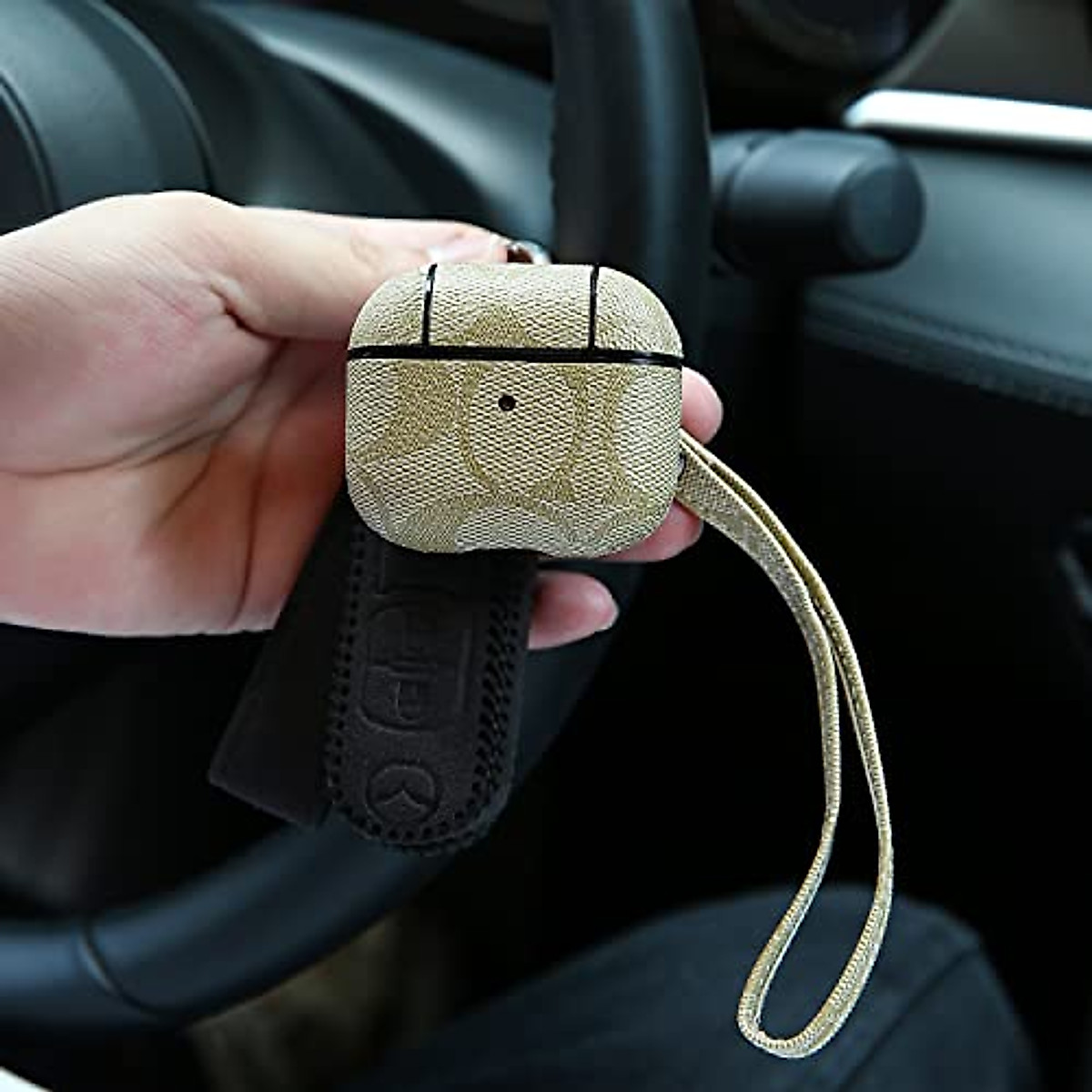 Raimot Airpods 3rd Leather Elegant Case with Keychain Fully Protective Case for Airpods Accessories Gifts (Airpods 3rd Generation)