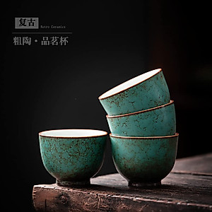 6-Piece Set of Traditional Chinese Tea Cups,Tea Cup Without Handle,Small teacups Bulk,Chinese Kungfu Tea Set,Traditional Chinese Tea Cup