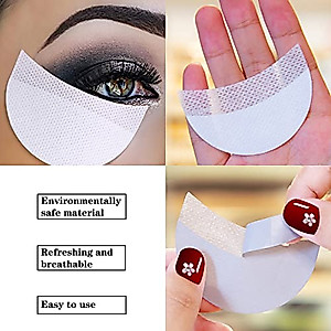 TULOBI 200 Pcs Eyeshadow Shields for Eye Makeup Eyeshadow Pads Professional Stencils Lint Free Under Eye pads Under Patches Guards Prevent Makeup Residue