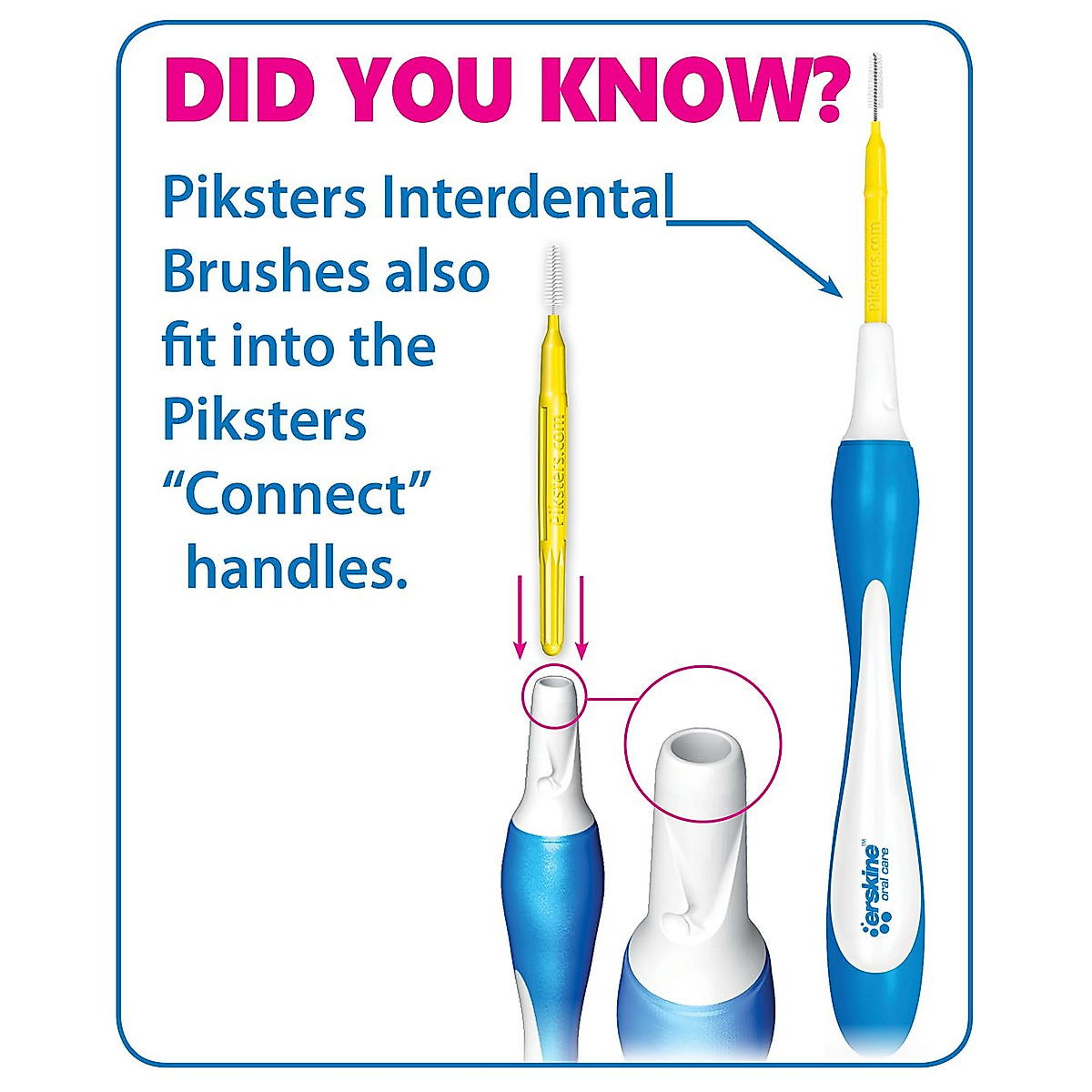Piksters Interdental Brushes, 40 pk, Size 0, Interdental Tooth Brush for Very Fine Gaps, Gum Soft Bristles for Plaque Removal, Safe for Braces