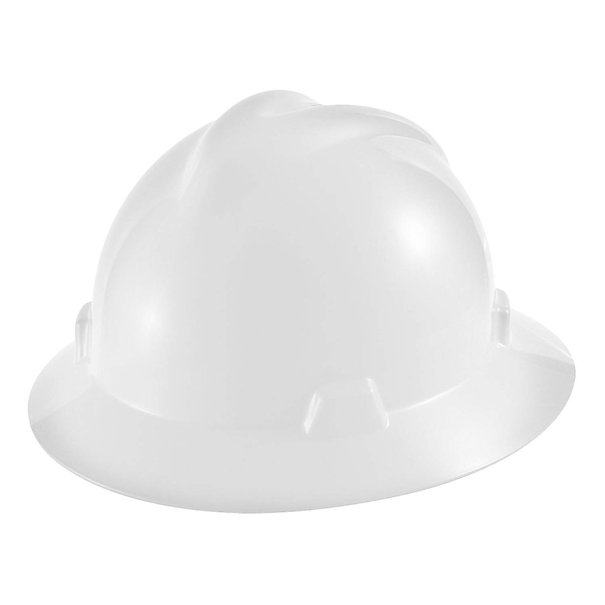 V-Gard Fas-Trac Slotted Protective Full Brim Hard Hat (White)