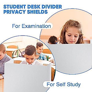 12 Pack Classroom Privacy Shields for Student Desks - Privacy and Plastic Folders Desk Dividers, Test and Desk Dividers Study Carrel, Easy to Clean Privacy Boards for School Teacher Study Test