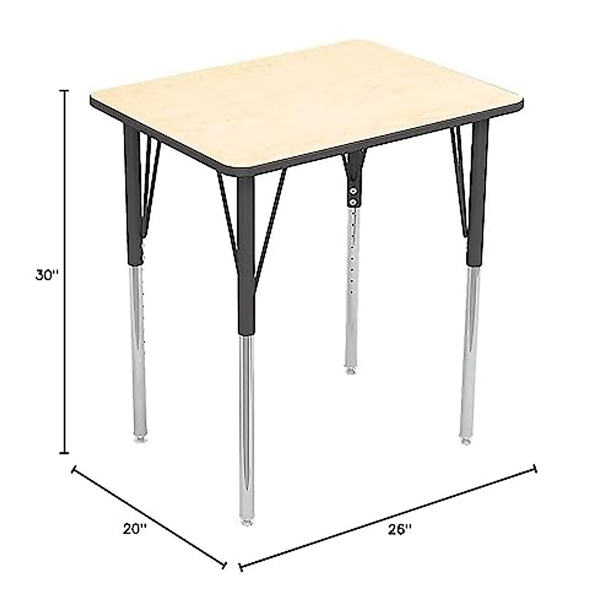 Balt Essentials Economy Rectangular Classroom Student Desk, Fusion Maple