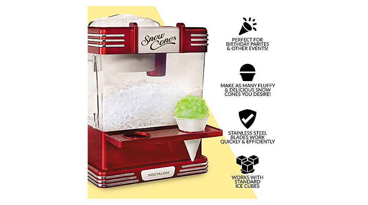 Make 20 Icy Treats: Nostalgia Retro Snow Cone Maker