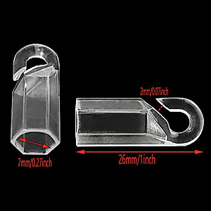 AXLIZER 6PCS Hook Connector Wand Cap Wand Tip Hook Sleeve Tip Fixing Hook of The Blind Rod for Hexagon 7mm Plastic Blind Tilt