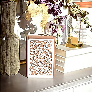 CNK Book Ends Bookends for Book Shelves, Metal Book Ends for Home Office Heavy Books, Book Shelf Holder, Home Decorative, Book Stoppers, Book Holder, Set of 2 White Infinite Leaves Bookends