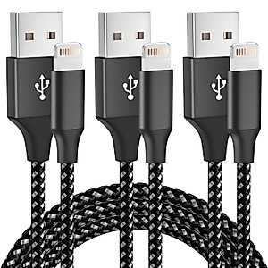 Bkayp iPhone Charger MFi Certified 3pack 10FT Long Lightning Cable Fast Charging High Speed Data Sync USB Cable Compatible iPhone 14/13/12/11 Pro Max/XS MAX/XR/XS/X/8/7 Plus and More
