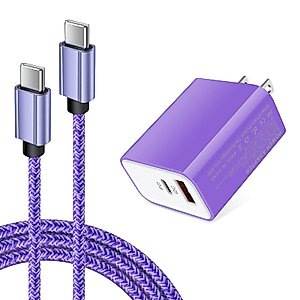 USB C Fast Wall Charger for Google Pixel 8a/8/8 Pro/7a/7/7 Pro/6a/6/6 Pro/5/4XL/3a/2/XL, USB C Samsung Fast Charger Block for Galaxy S24 S23 A15 A53 A13 5G A14, 20W PD Power Adapter, 6ft Type C Cable