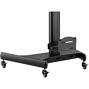 StarTech.com Mobile Workstation Cart with Monitor Mount, CPU/PC Holder, Keyboard Tray - Ergonomic Height Adjustable Desktop Cart - Rolling Mobile Standing Workstation on Wheels (WKSTNCART)