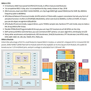 Sipeed Maix M1 Dock Kit K210 AI+lOT Development Board RISC-V Dual Core 64bit MCU for Edge Computing