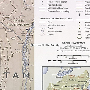 INFINITE PHOTOGRAPHS 2012 Map Afghanistan Country Profile ; Afghanistan Provinces and districts. - Size: 16x24 - Ready to