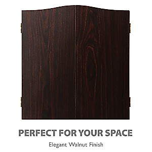 Viper by GLD Products Vault Deluxe Dartboard Cabinet with Shot King Sisal Dartboard and Illumiscore Scoreboard, Wood