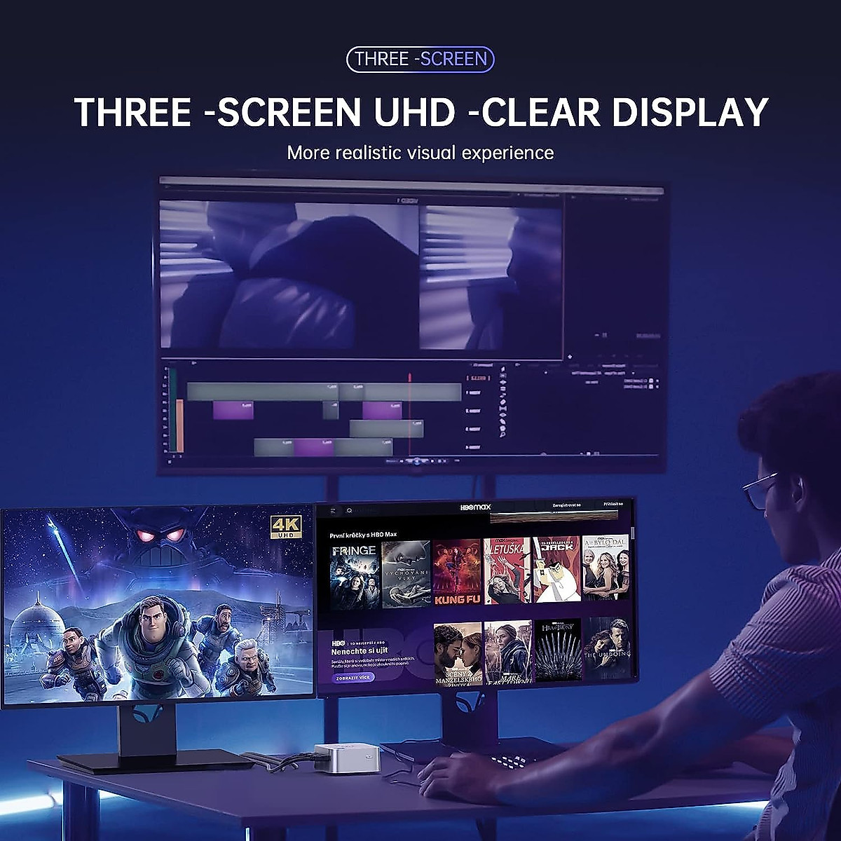 ACEMAGIC Mini PC Computer 8GB DDR4 256GB SSD