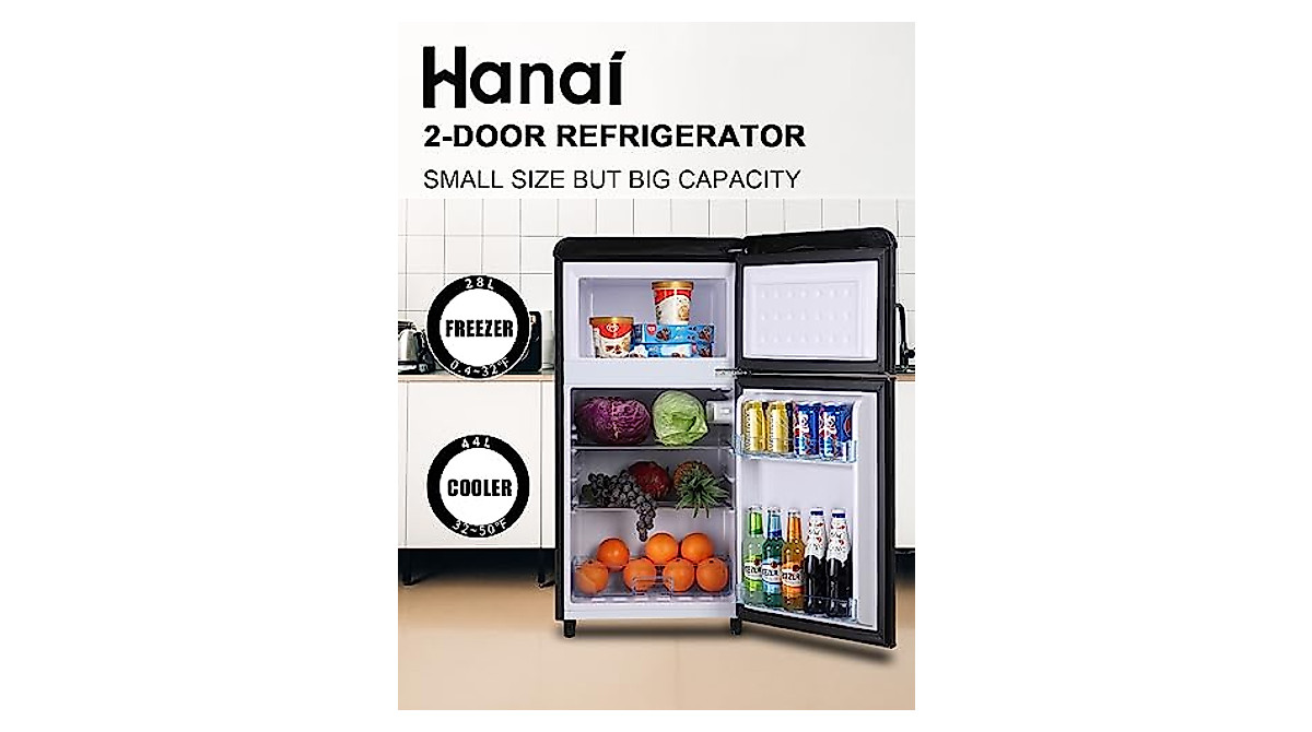 Buy WANAI 3.2 Cu.Ft Retro Mini Fridge - Ideal for Small Spaces