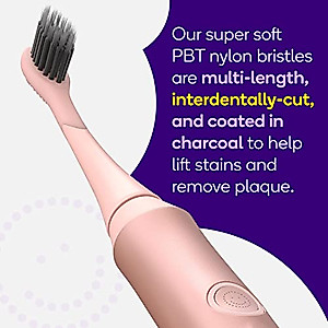 BURST Toothbrush Heads - Genuine BURST Electric Toothbrush Replacement Heads for BURST Sonic Toothbrush – Ultra Soft Bristles for Deep Clean, Stain & Plaque Removal - 3-Pack, Rose Gold
