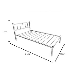 Triple Bunk Bed,Twin Size Triple Bunk Bed with Ladder & Safety Guardrail,Divided into 3 Separate Beds,Metal Structure Bedframe w/Steel Slat Support,Detachable,No Box Spring Needed,Noise Free for Dorm